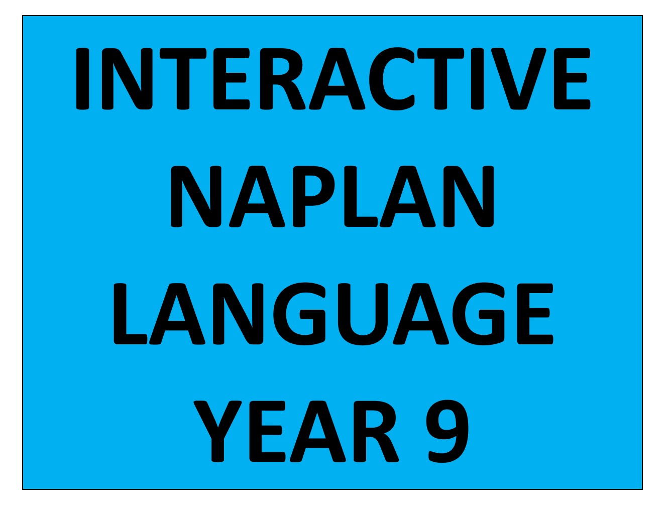 NAPLAN Interactive Language Year 9 – Kilbaha Education